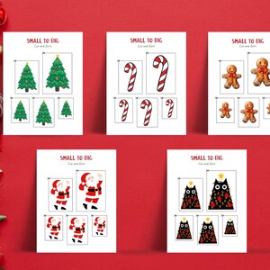 Christmas Sorting Activity Printable, Size Matching, Christmas Activity ...