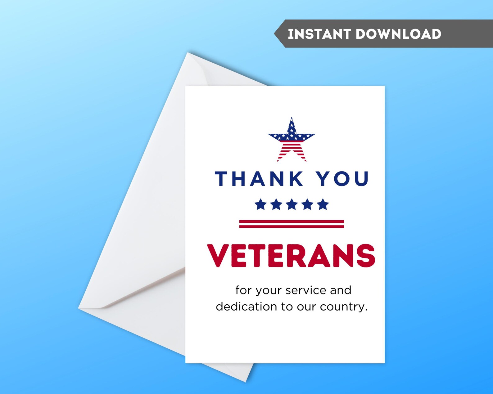 Veteran's Day Card Printable - Etsy