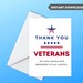 Veteran's Day Card Printable - Etsy