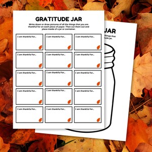 Thanksgiving Gratitude Jar Activity Printable - Etsy