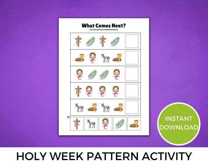 Palm Sunday Craft Activity for Kids Holy Week Activity, Palm Sunday ...