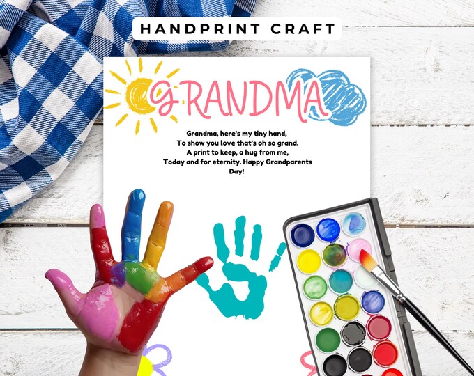 Grandparents Day Handprint Craft, Grandparents Day Art, Grandparents ...