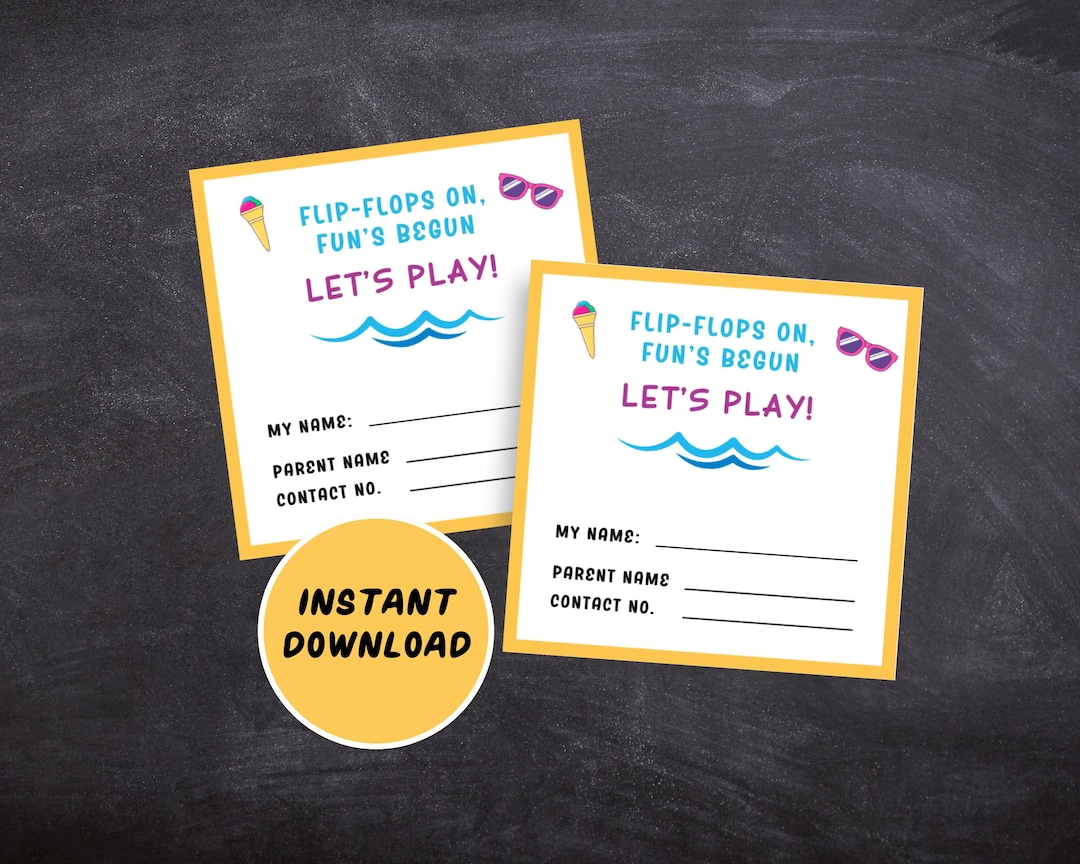 Summer Playdate Cards Printable - Etsy