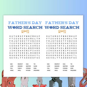 Father's Day Word Search Printable, Fun Father's Day, Family Game Night ...