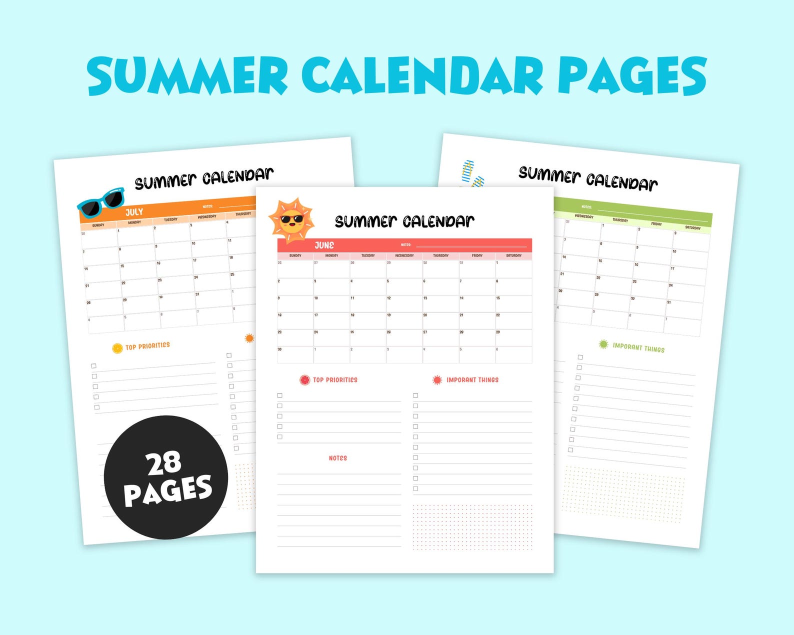 Summer Camp at Home Planner Printable, Summer Camp Planner, Summer Camp ...