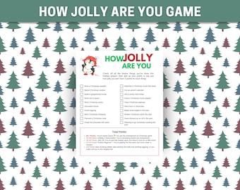 Printable Christmas Game How Jolly Are You, Family Game Night, Fun ...
