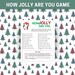 Christmas How Jolly Are You Game Printable - Etsy