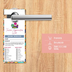 Teacher Appreciation Door Hanger Printable, Teacher Door, Teacher ...