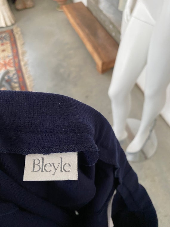 Vintage Bleyle Navy Blue Gold Floral Pocketed 1980s S… - Gem