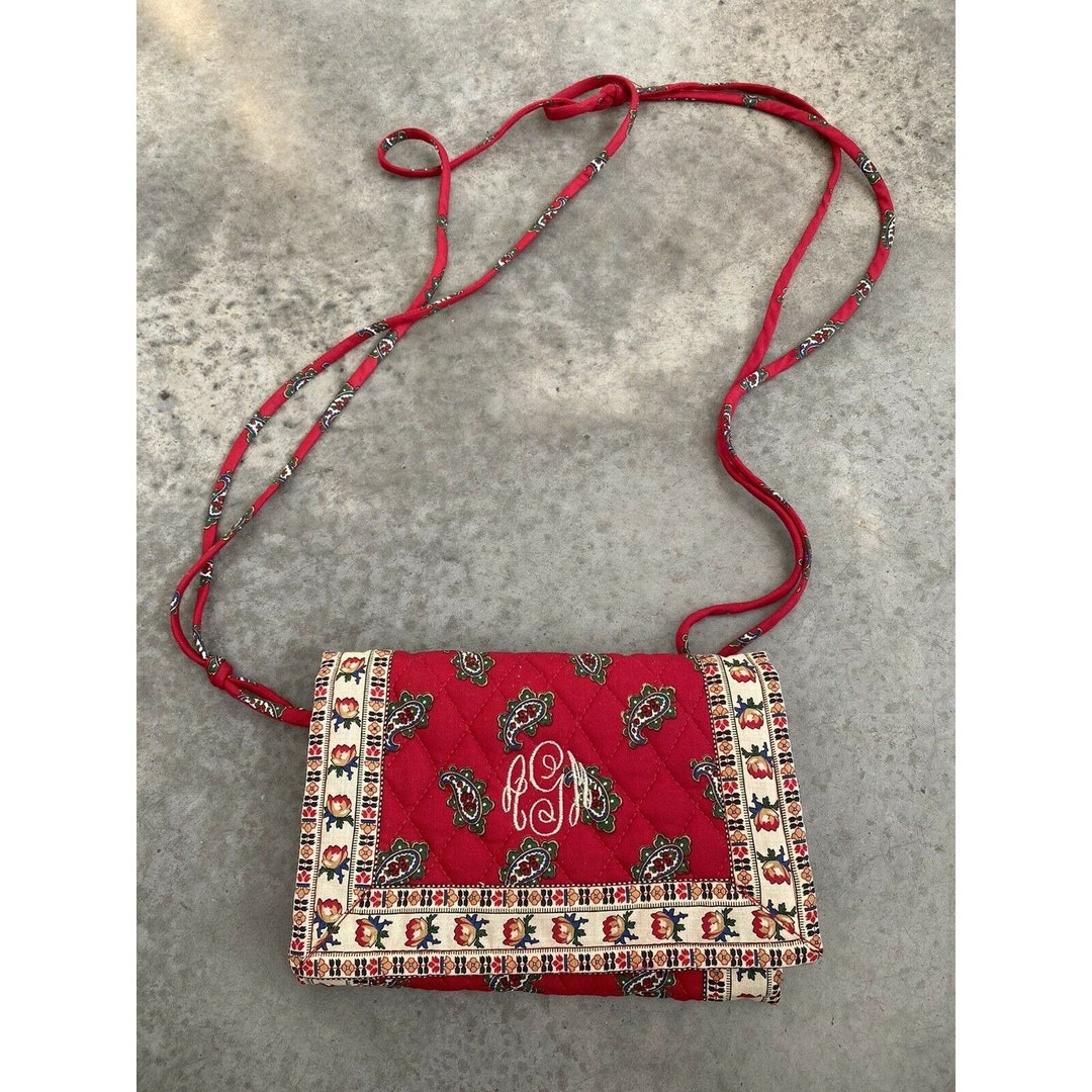 Red Paisley Purse Shoulder Bag Floral 8” X 6” - Etsy