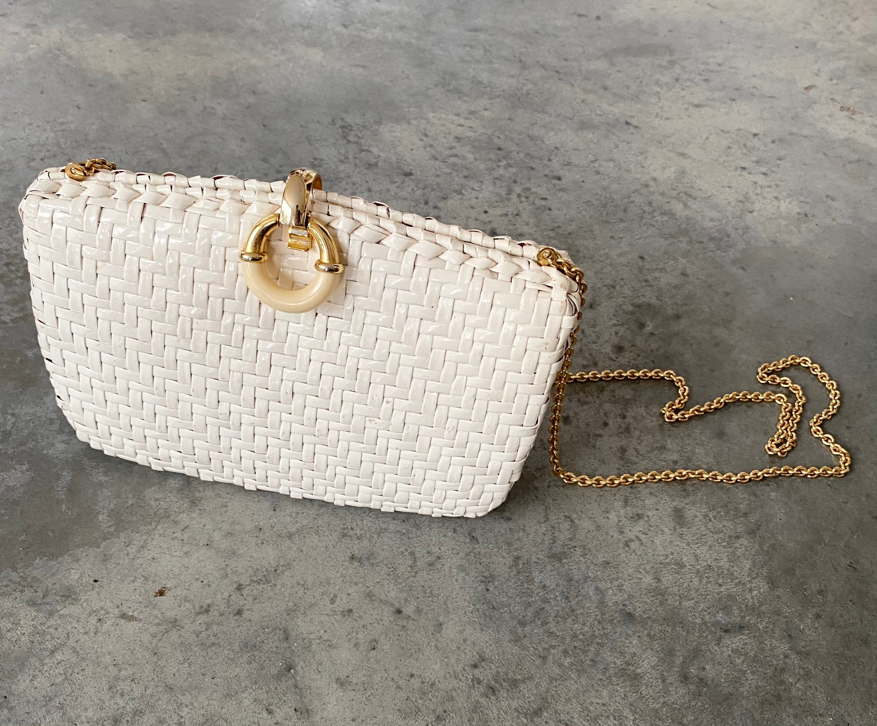 White Straw Handbag - Etsy