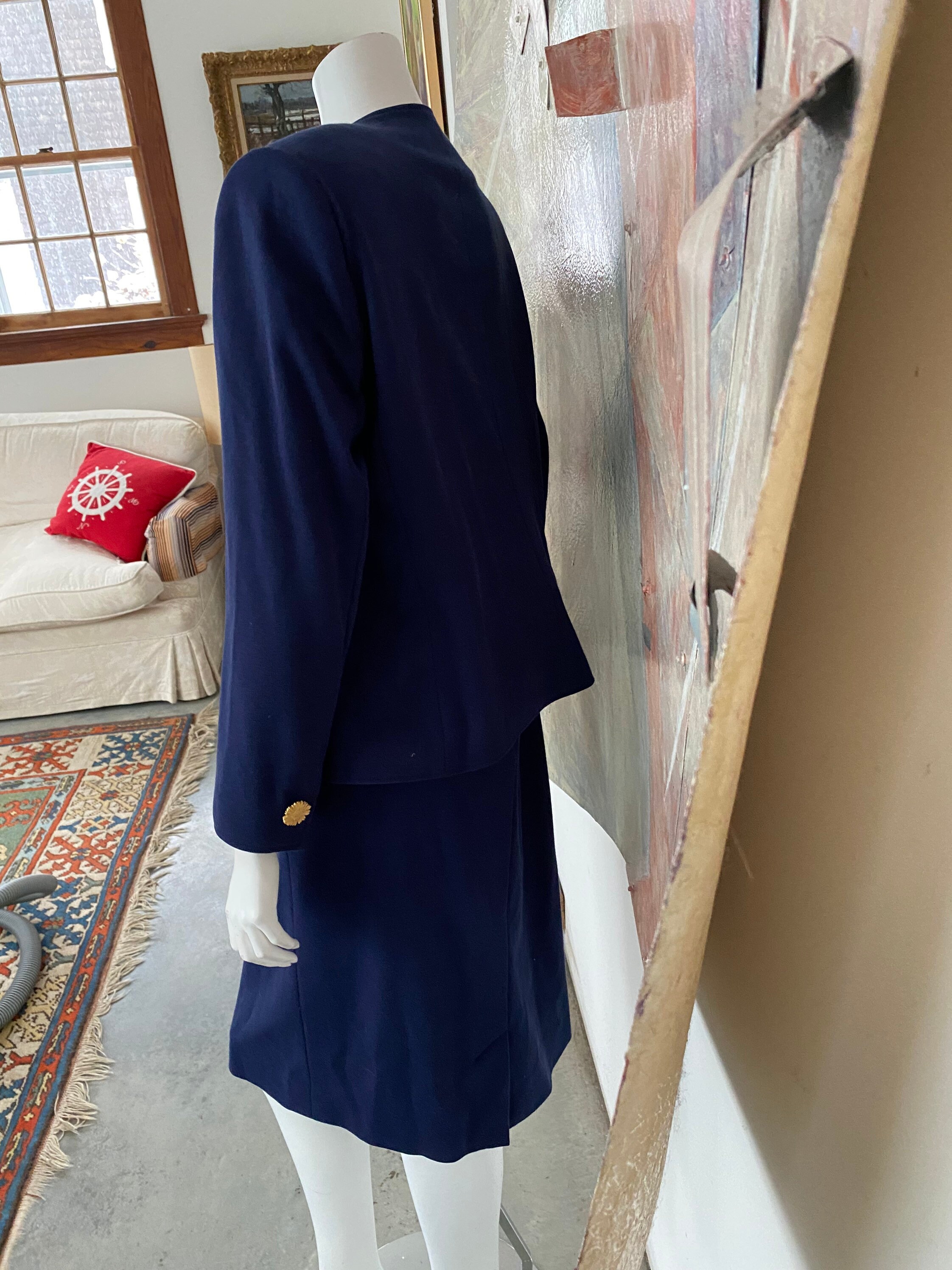 Vintage Bleyle Navy Blue Gold Floral Pocketed 1980s Suit Set Size 12 - Etsy