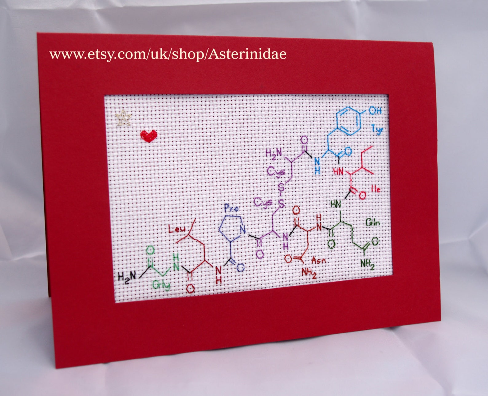 Oxytocin Chemical Structure Cross-stitch PDF Chart - Etsy