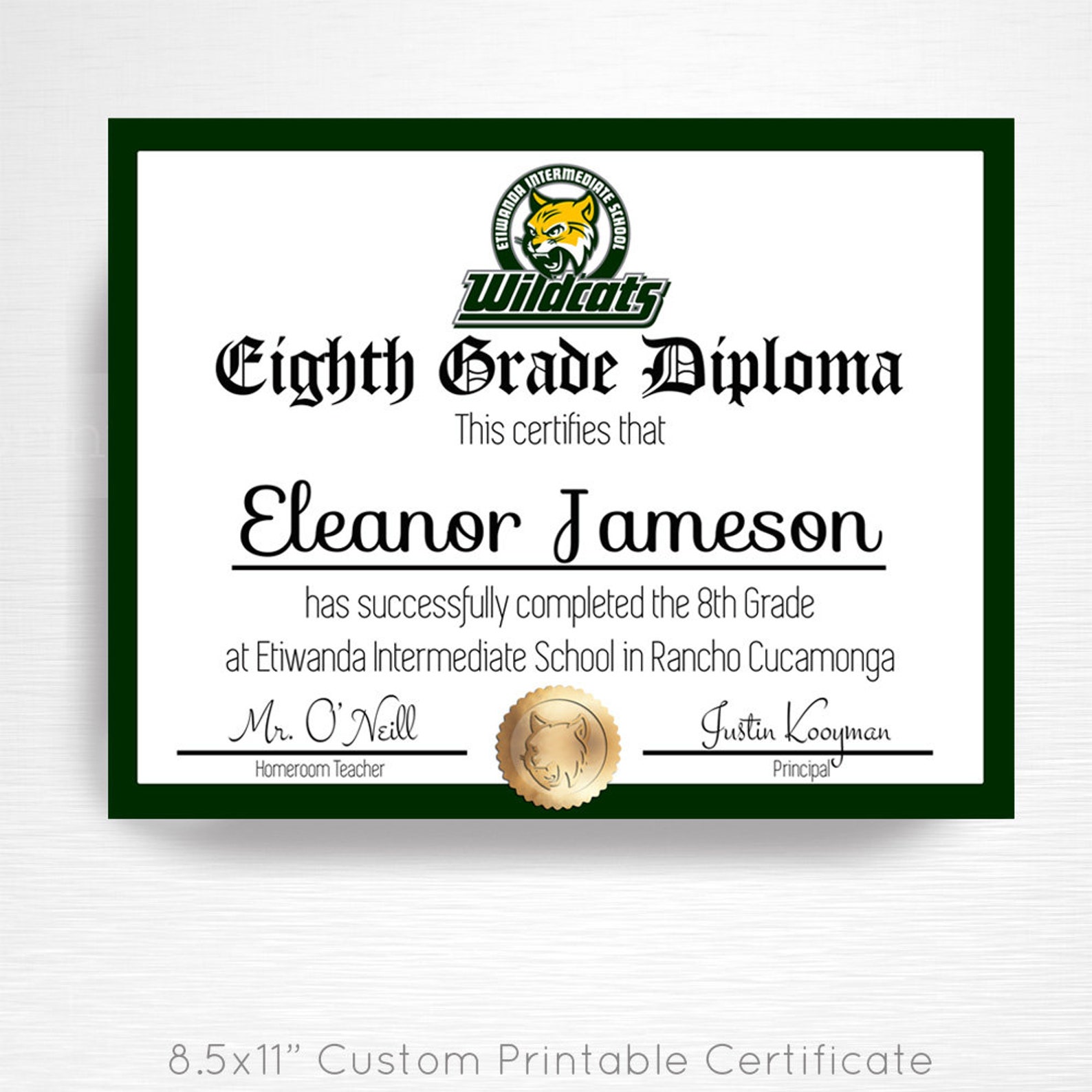 Homeschool Graduation Printable Digital Diploma Certificate - Etsy