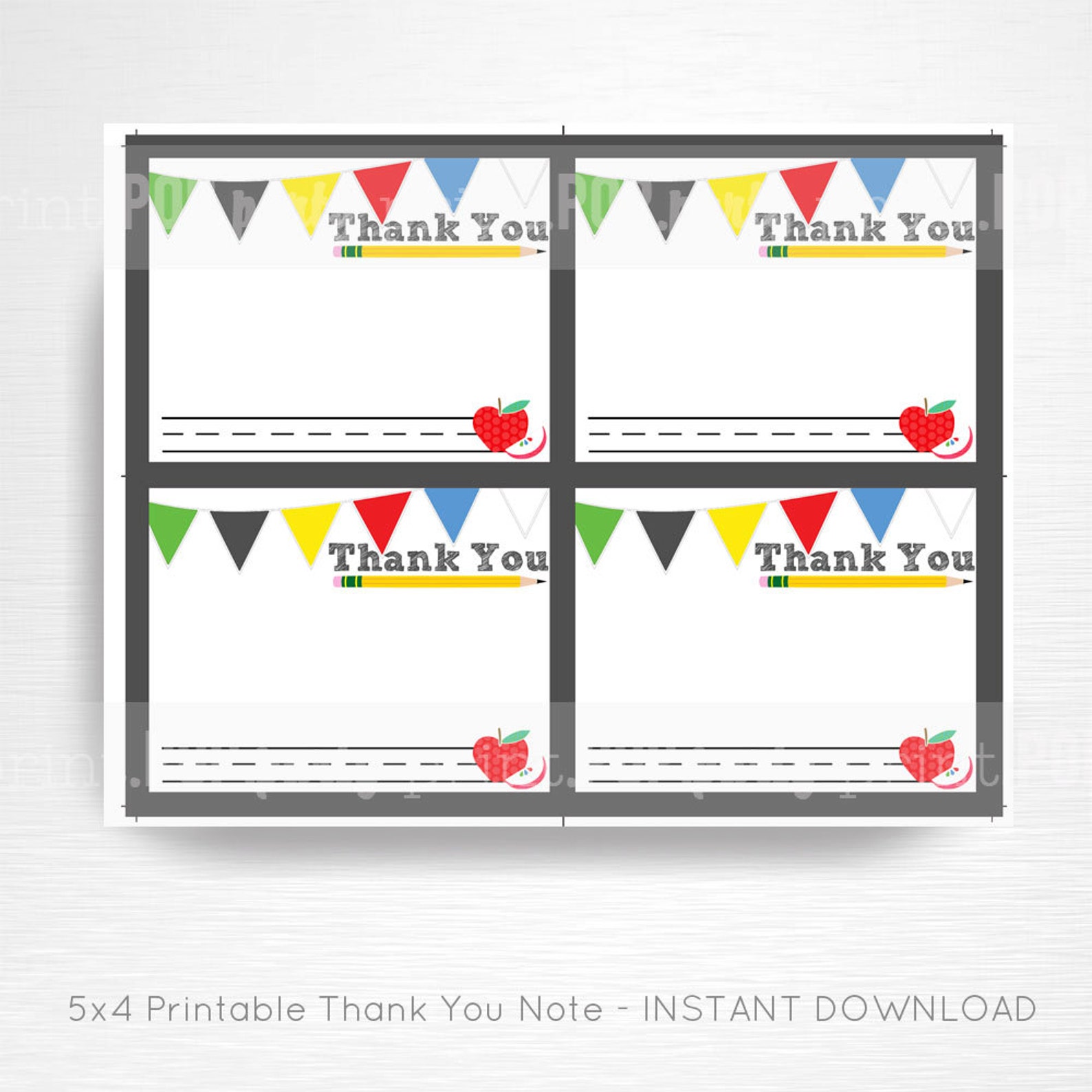 Teacher Graduation Party Printable Digital Thank You Card YOU - Etsy