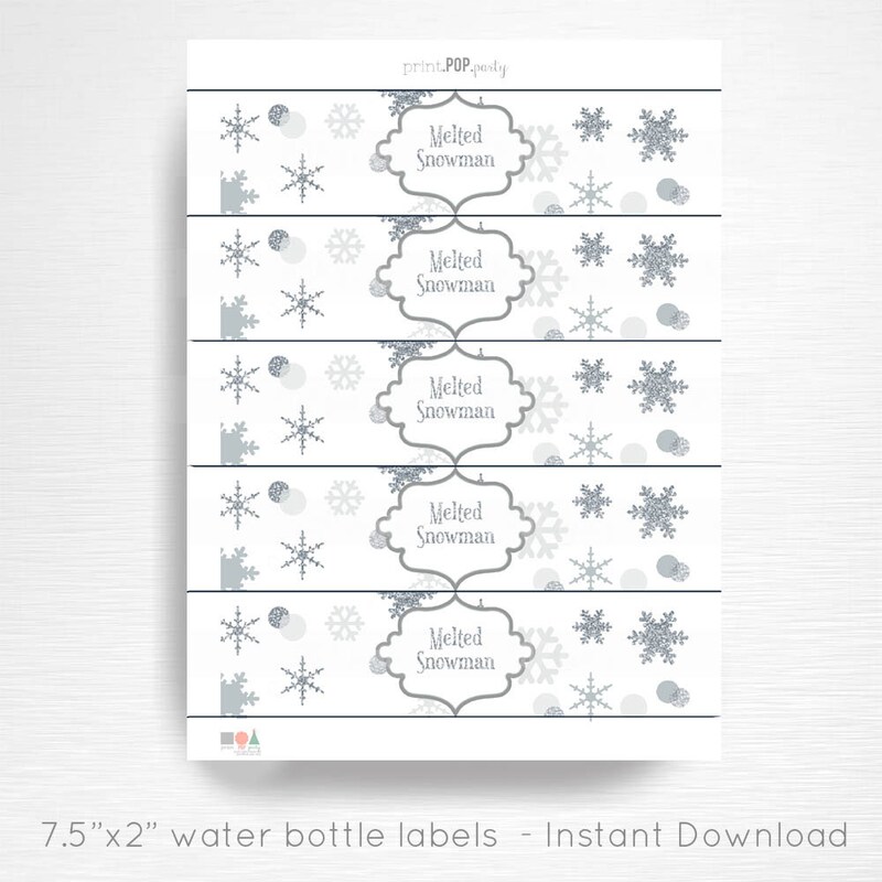 Melted Snowman Label - Etsy