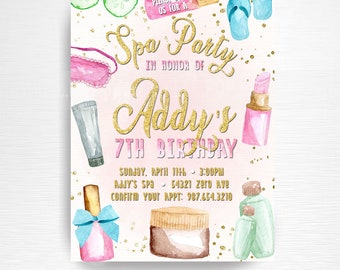 VIP Pass Spa Party Invitation, VIP Lanyard, Printable, Backstage Pass ...