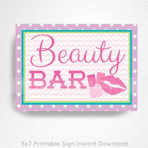 Spa Birthday Party Printable Signs Door Sign Facials Spa Sandals Beauty ...