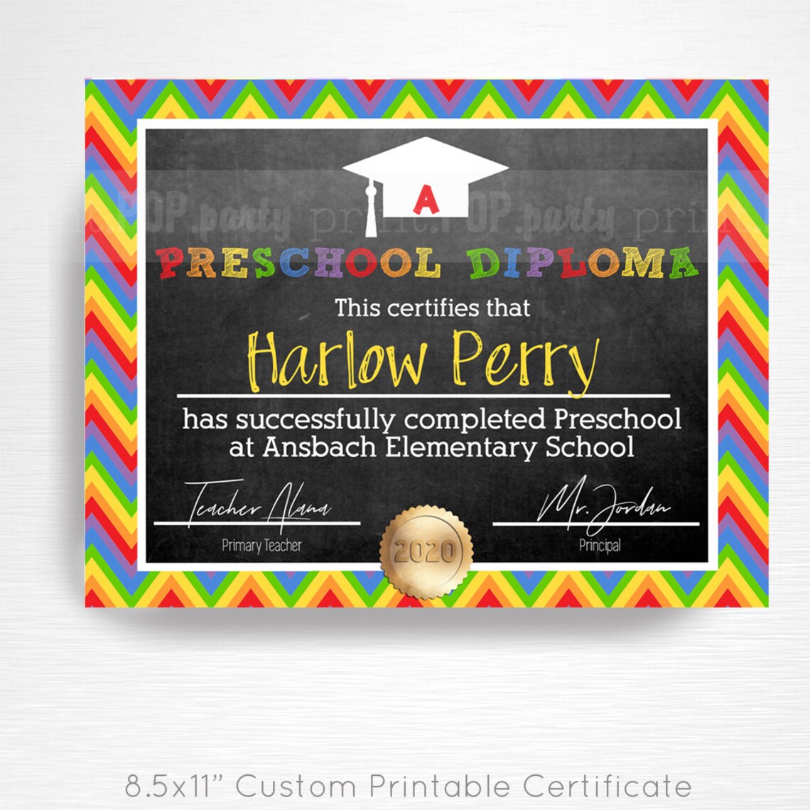 Preschool Kindergarten Graduation Party Printable Digital | Etsy
