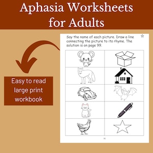 Aphasia Worksheets: Speech Therapy & Cognitive Exercises (digital ...