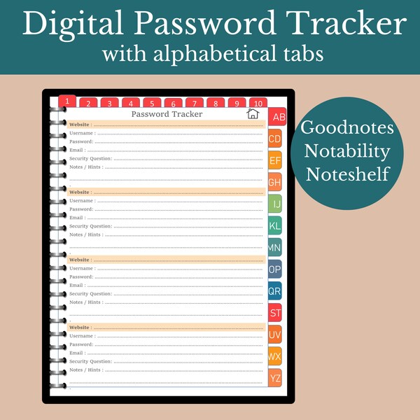Password Notebook - Etsy