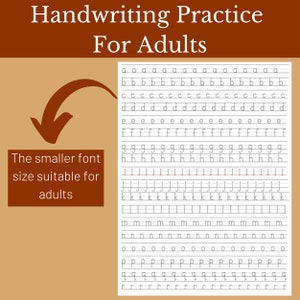 Adult Handwriting Practice Worksheets: ABC Letter & Number Tracing ...
