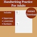 Adult Handwriting Practice Worksheets: ABC Letter & Number Tracing ...