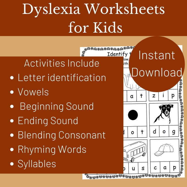 Dyslexia Reading Workbook: 100+ Spelling Activities, Ages 6+ (digital ...