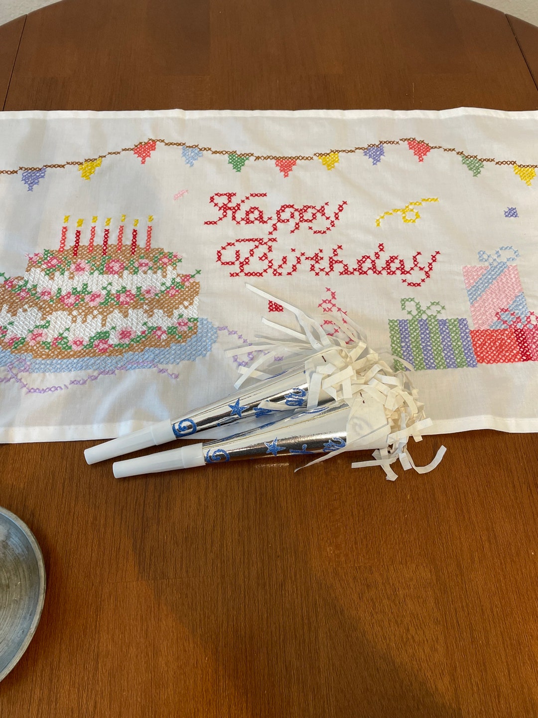 Happy Birthday Table Runner. 42 by 14 - Etsy