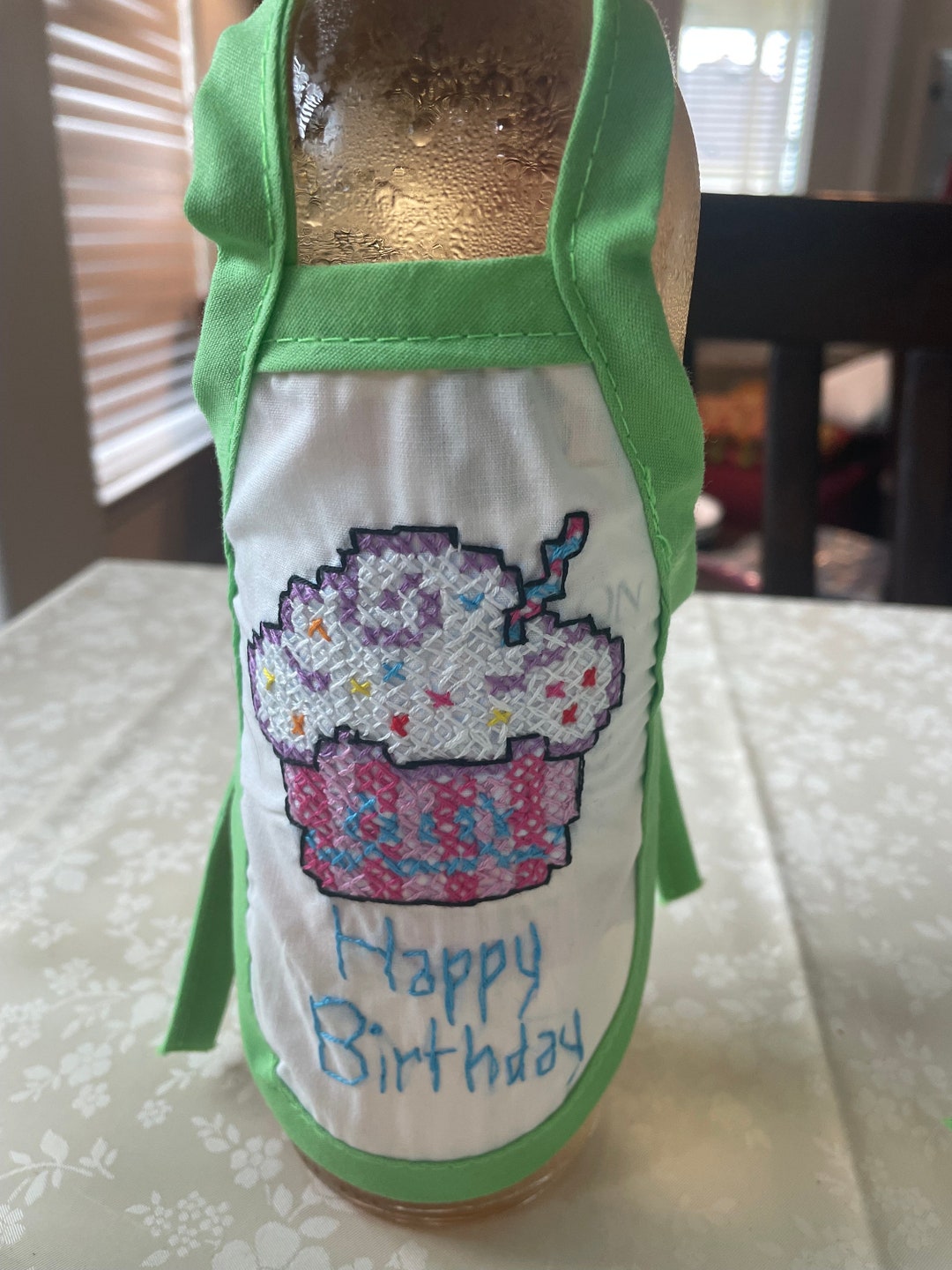 Happy Birthday Wine Bottle Aprons. Set of 3 - Etsy