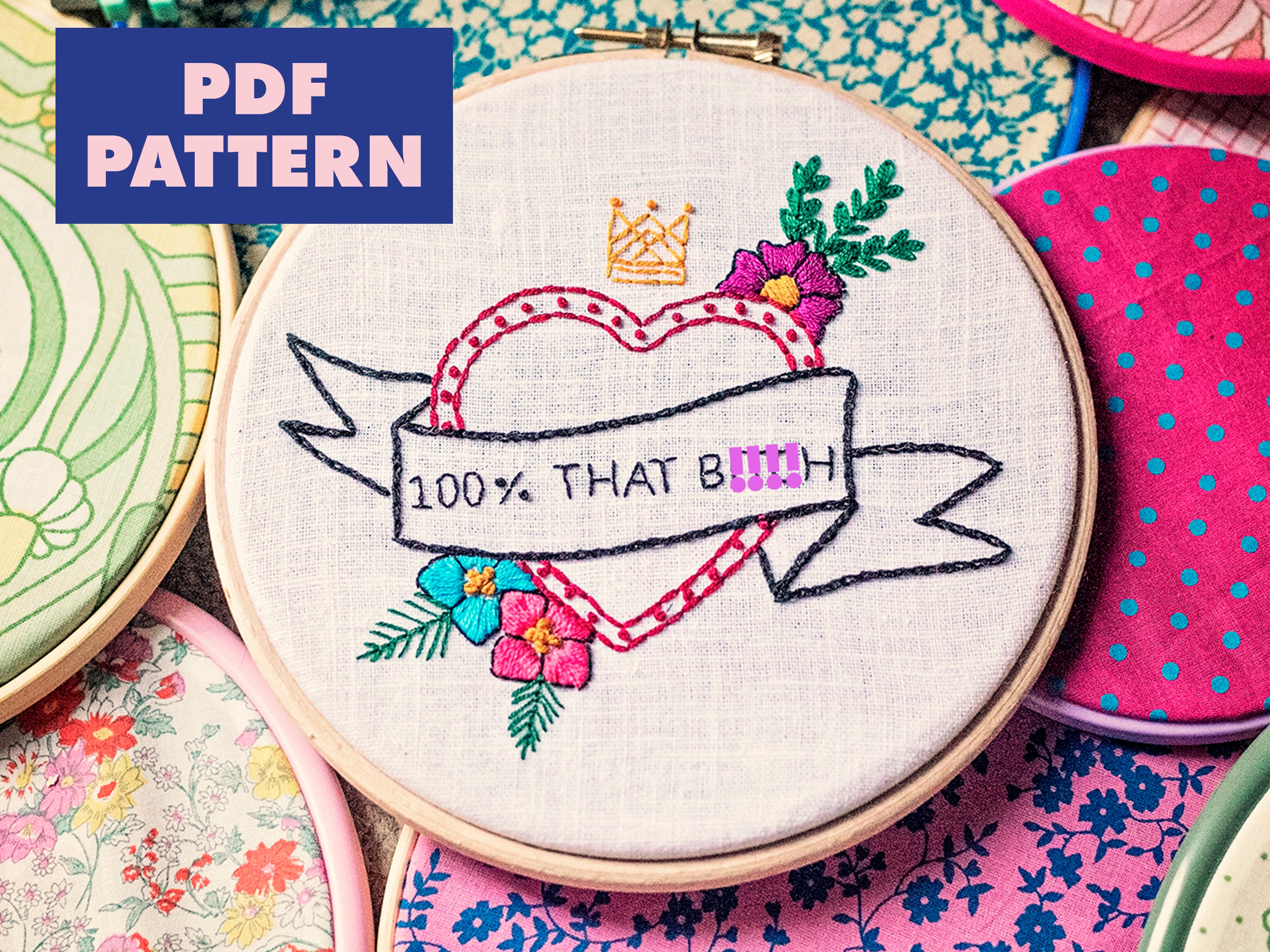 Modern Embroidery Pattern Contemporary Hand Embroidery - Etsy