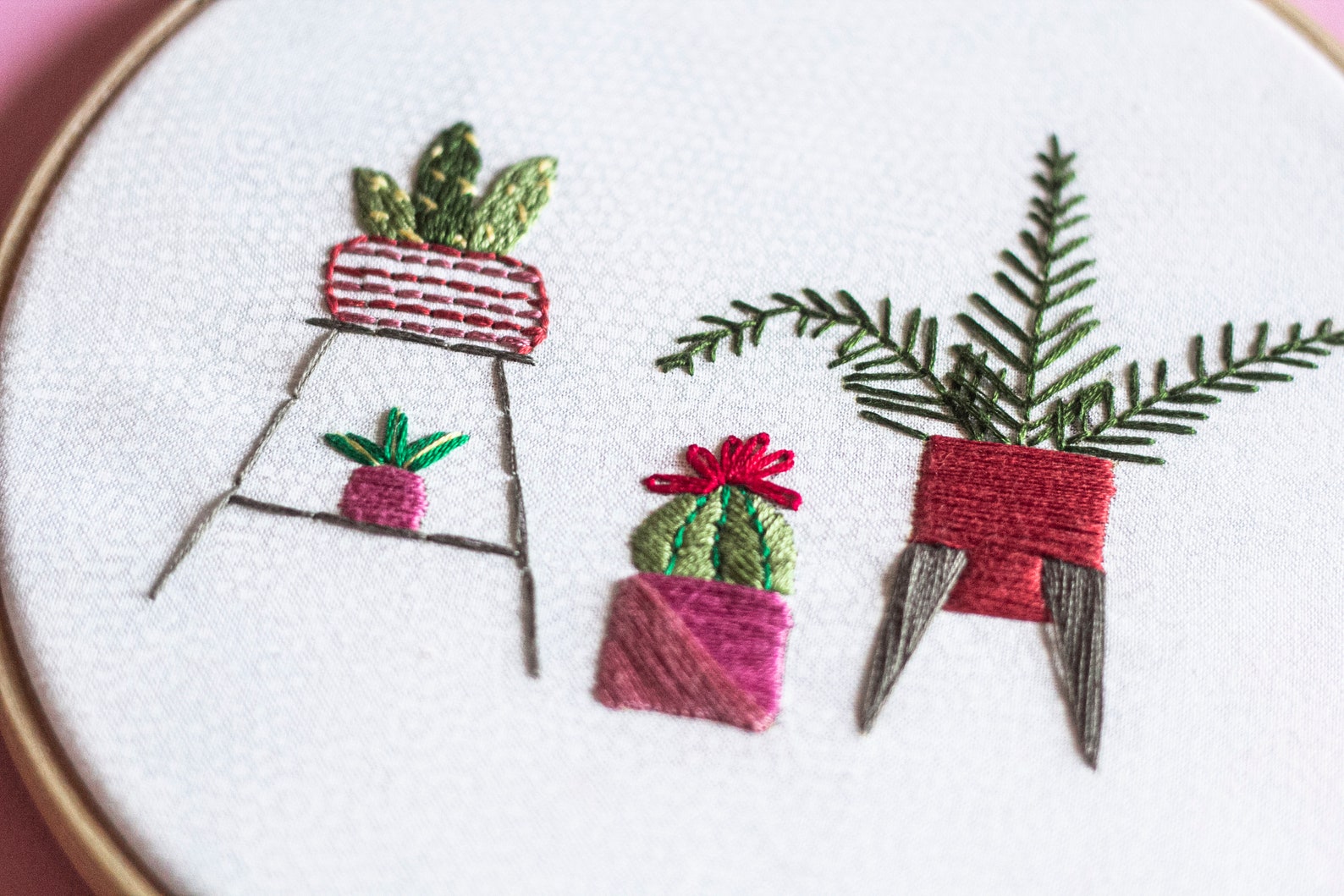 Succulents Embroidery Pattern, Cactus Embroidery, Plants Embroidery ...