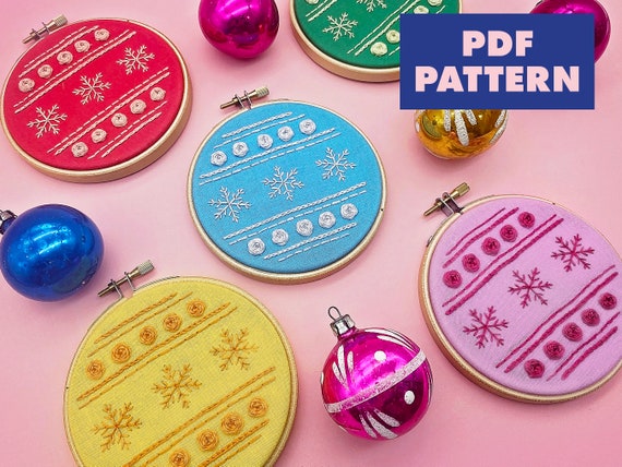 Christmas Embroidery Pattern PDF Pattern Beginner | Etsy