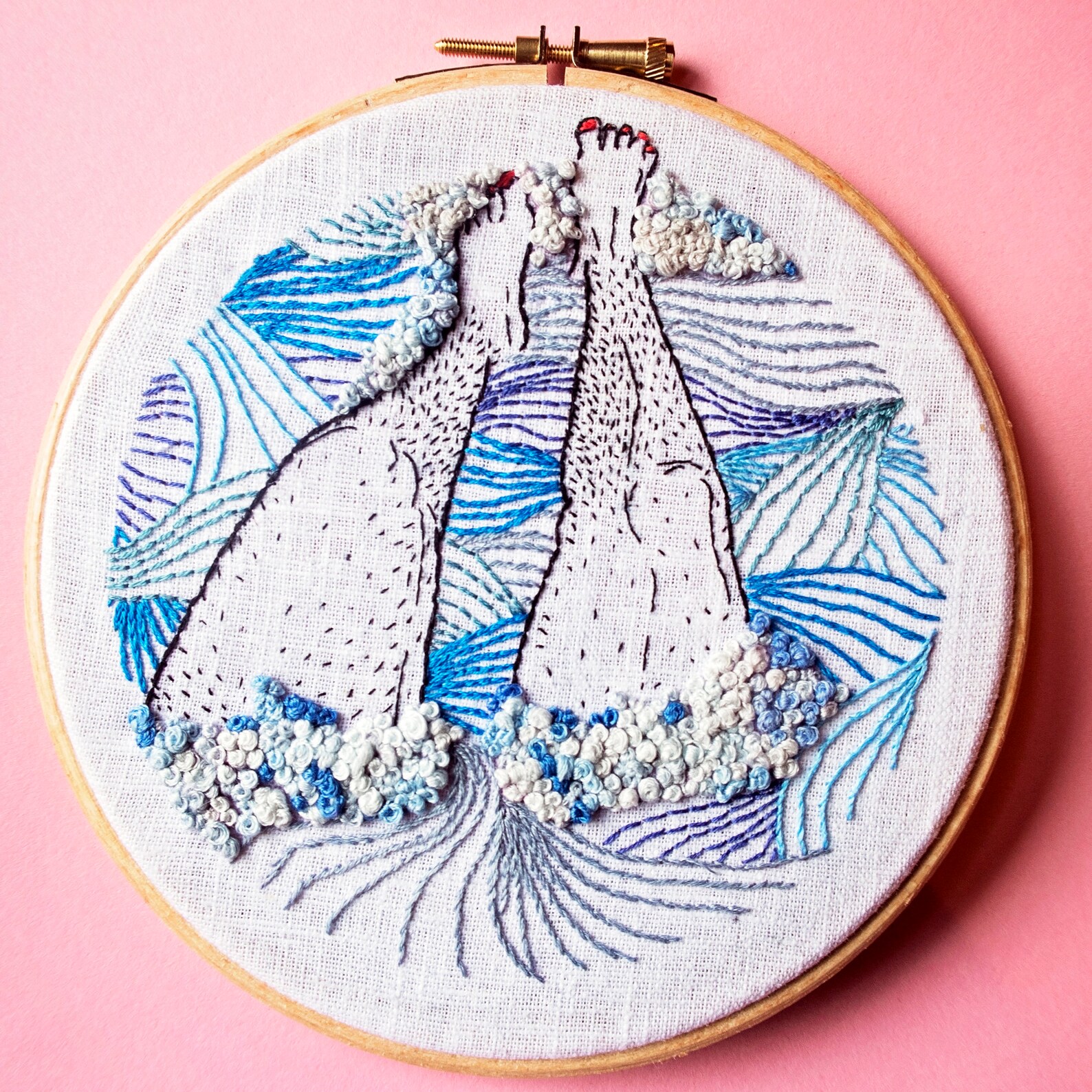 Modern Embroidery Pattern, Contemporary Embroidery, Bath Embroidery ...