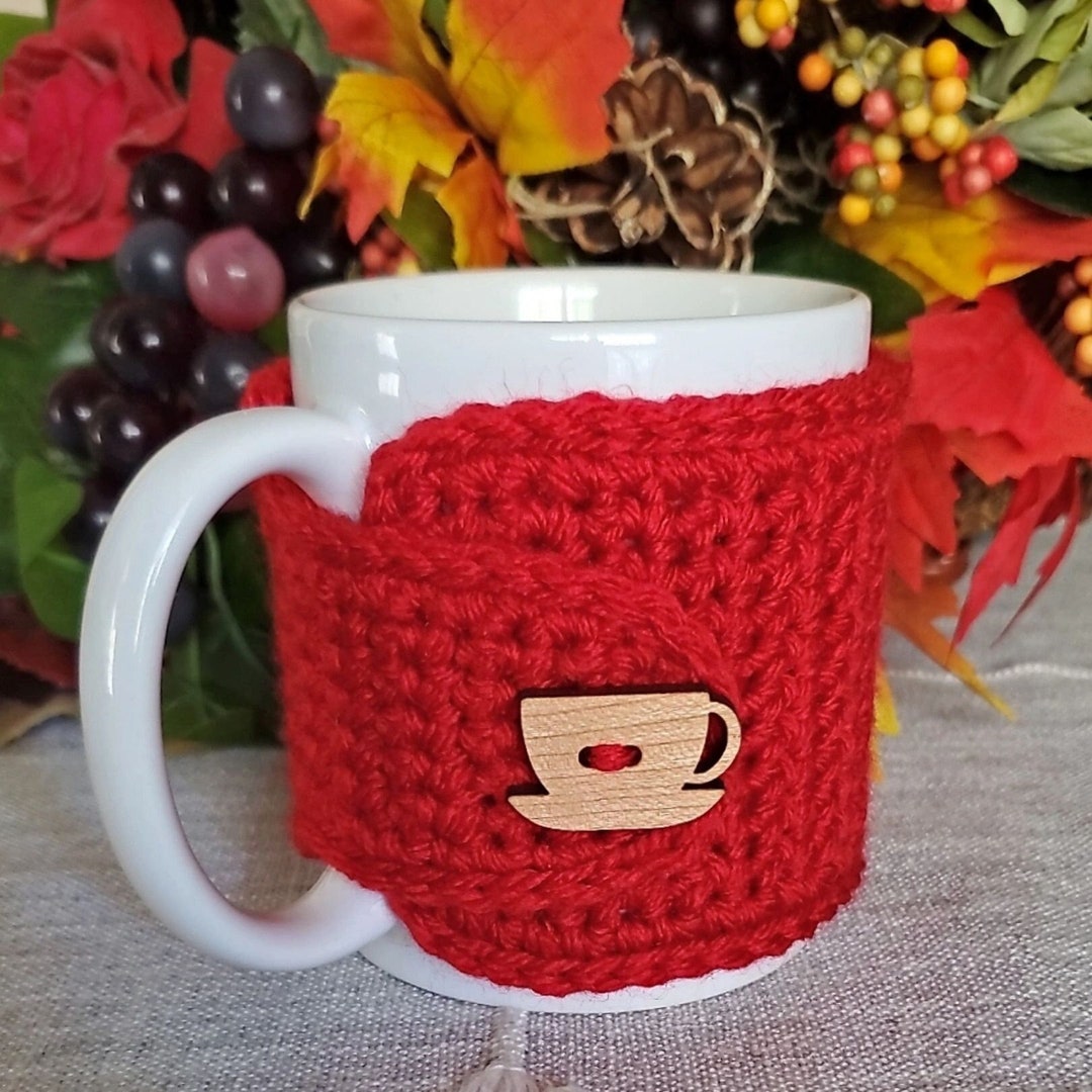 Red Tea Cozy With Cup Button Holiday Gift - Etsy