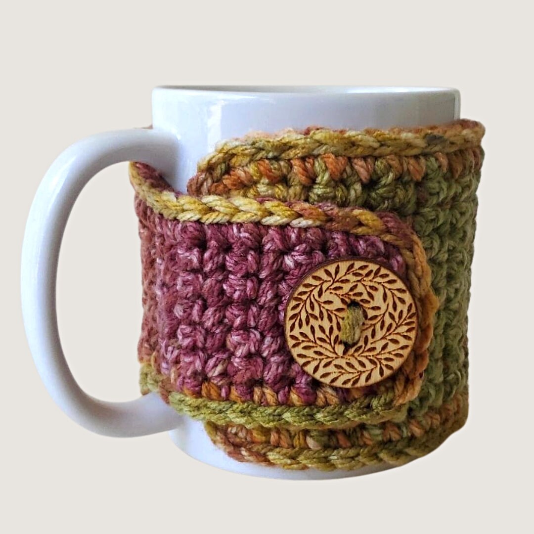 Crocheted Mug Cozy Sleeve: Spiced Cedar Fall Coffee Cup Warmer - Etsy