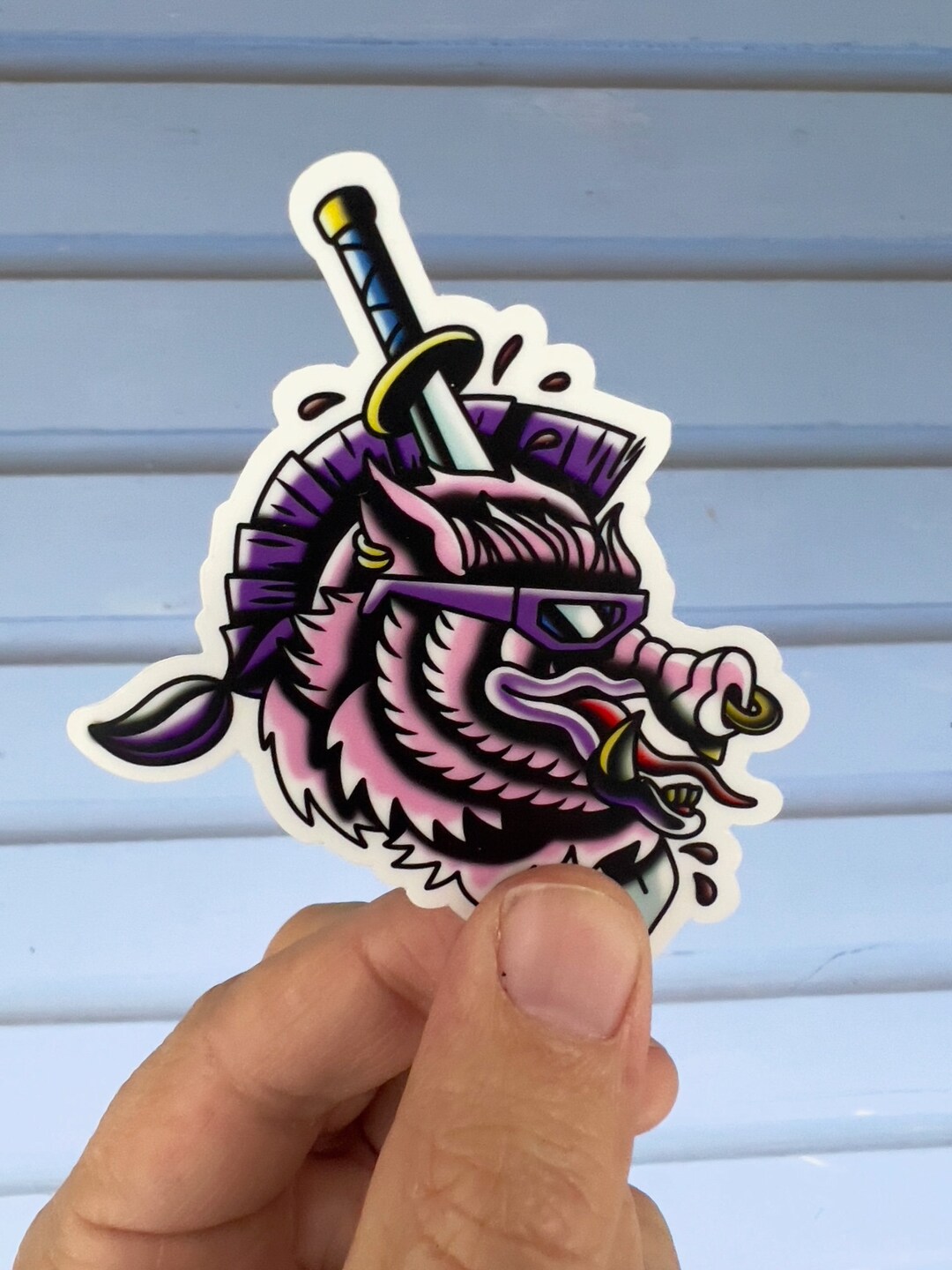 3 X 3 80s Warthog Sticker - Etsy