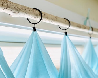 Black Iron Curtain Rod Rings 1 1/8 Inch Rod Round Rings Curtain C Rings ...