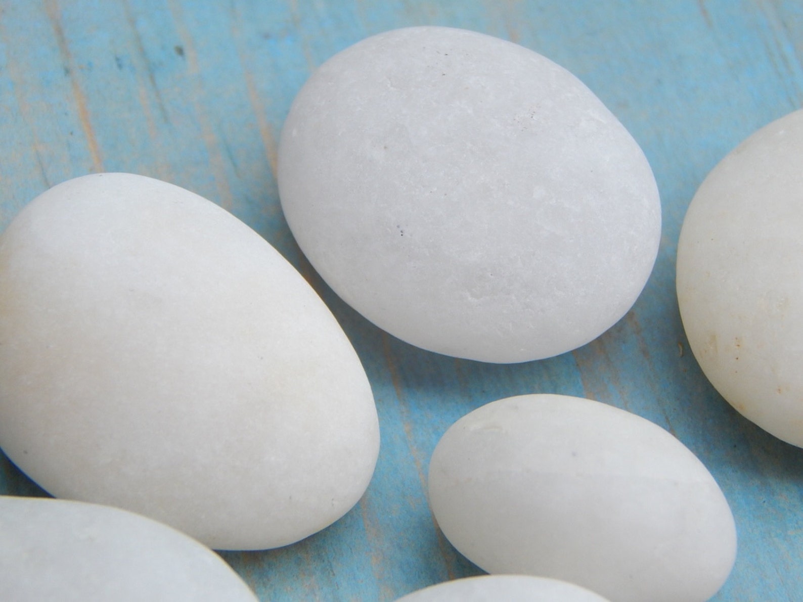 Maine Quartz Beach Stones 5 Pieces Smooth & Rounded White | Etsy