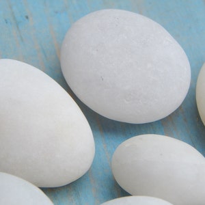 Maine Quartz Beach Stones - 5 Pieces Smooth & Rounded White Quartz ...