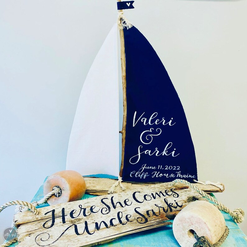 Sailboat Centerpiece 16 Custom Driftwood Wedding - Etsy