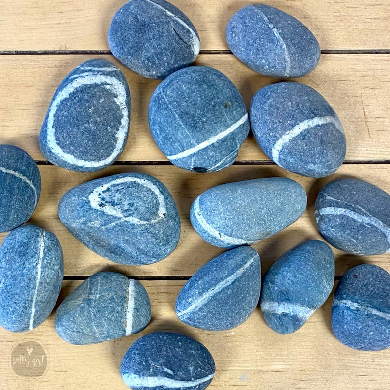 Lucky Wish Stones - 5 Maine "wishing Rock" Beach Stones With Single ...