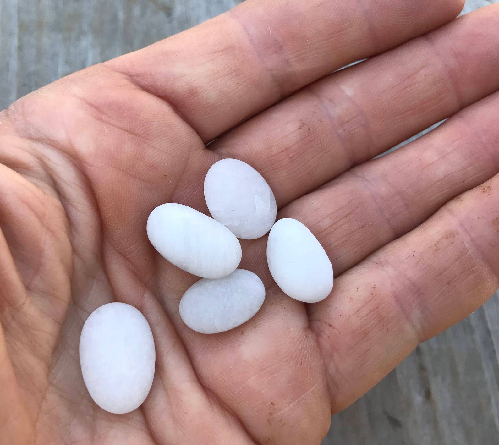 Maine Quartz Beach Stones 5 Pieces Smooth & Rounded White | Etsy
