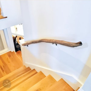 Rustic Driftwood Stair Rail - Branch Handrail 2-16ft - Nature-inspired ...