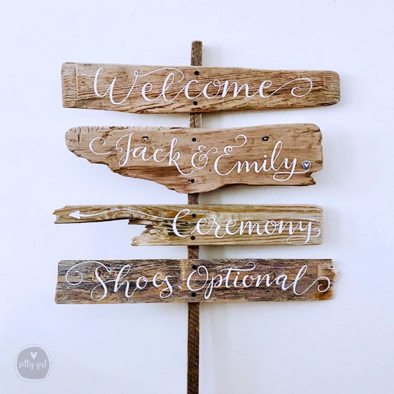 Personalized Directional Wedding Signs