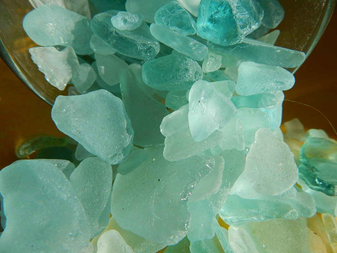 Maine Aqua Sea Glass Bulk, 2 Oz Turquoise Beach Glass - Etsy