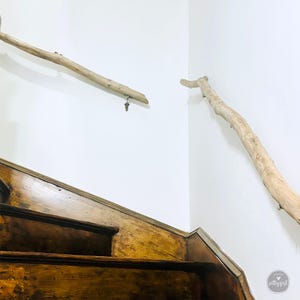 Rustic Driftwood Stair Rail - Branch Handrail 2-16ft - Nature-inspired ...