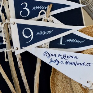 Centerpiece Pennant Flag Wedding Table Number Flags | Etsy