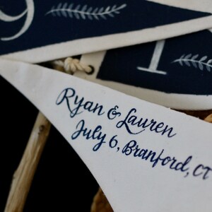 Centerpiece Pennant Flag Wedding Table Number Flags | Etsy