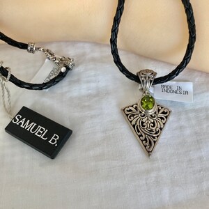 Samuel B Benham Bali Genuine Leather Cord Arrow Spear Shape Pendant ...